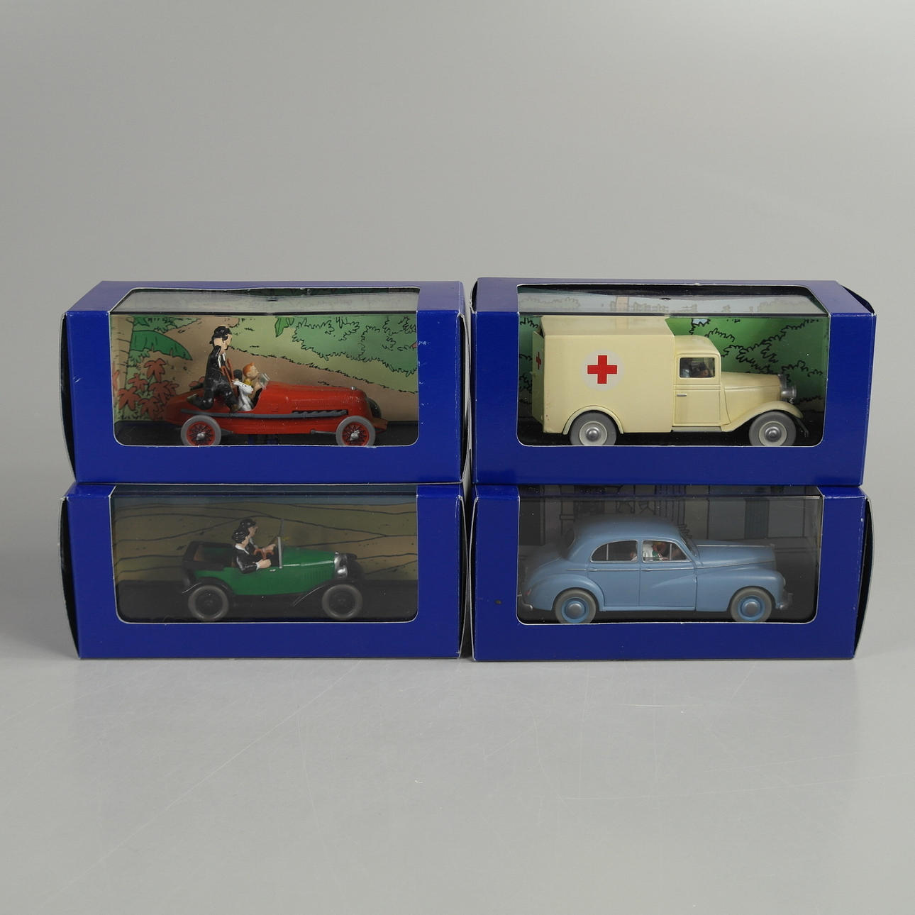 BILAR, 4 st, Tintin, Editions Atlas. Leksaker - Auctionet