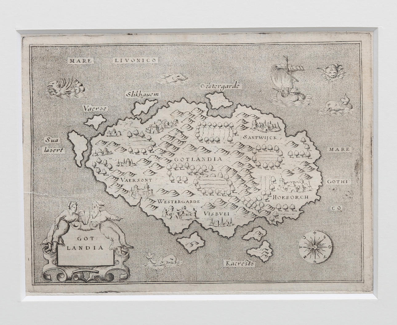 ANTIQUE MAP. ITALIAN MAP OF GOTLAND FROM CA. 1620. Books, Maps ...