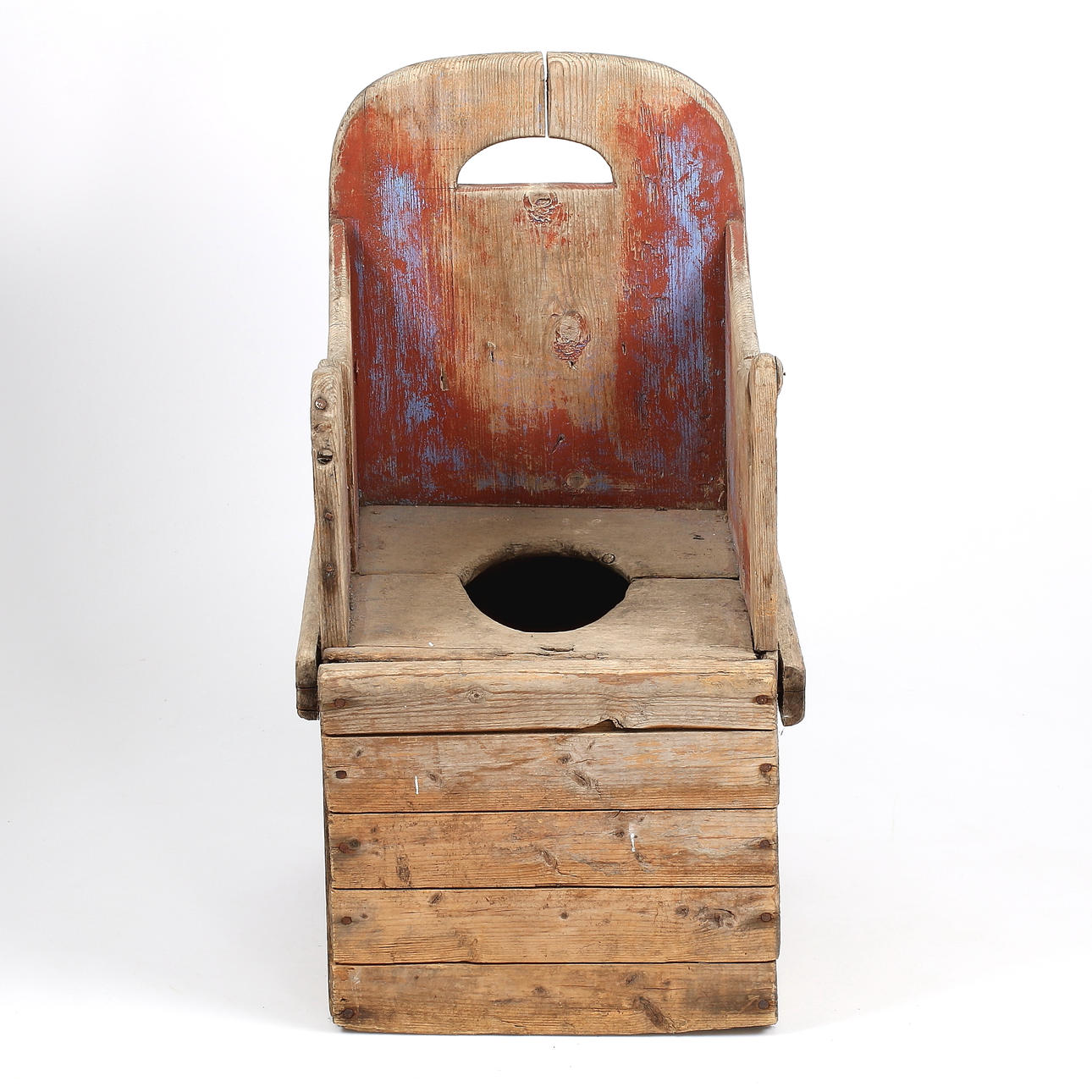 POTTSTOL, bemålat trä, 1800-tal. Allmoge - Möbler - Auctionet
