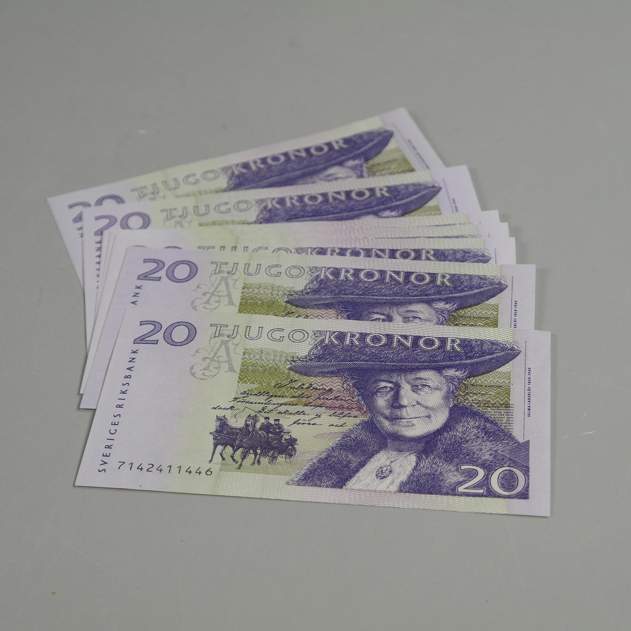 GAMLA SVENSKA SEDLAR; Ovikta, 5-100 kronors valörer. Mynt, Medaljer ...