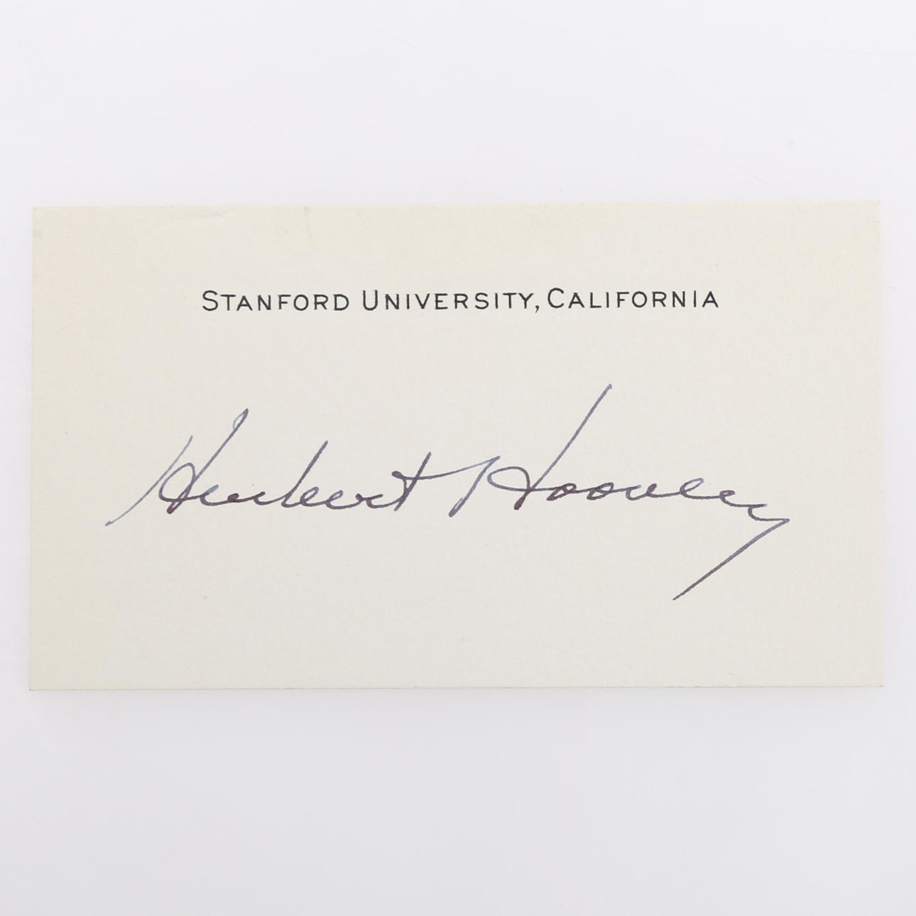 AUTOGRAPH. HERBERT HOOVER (1874-1964). FORMER US PRESIDENT 1929-1933 ...