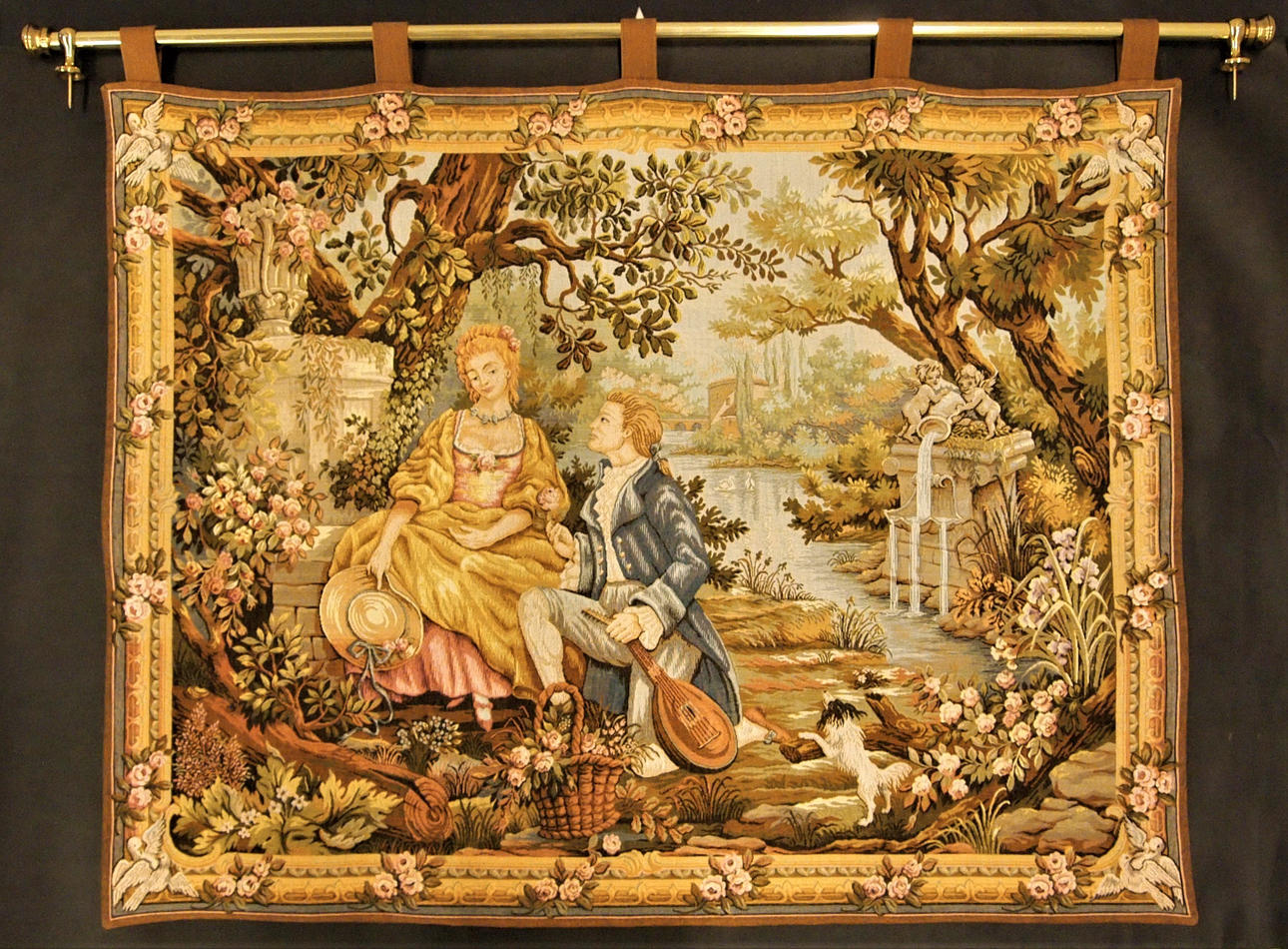 TAPESTRY, "Jardin DÁmour", Marc Waymel, 1987. Matot ja tekstiilit ...