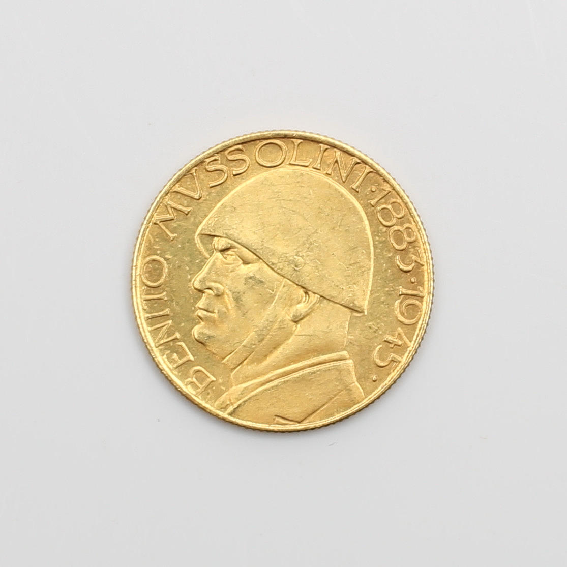 GOLD COIN, Benito Mussolini, 1883-1945. Coins, Medals & Stamps - Coins ...