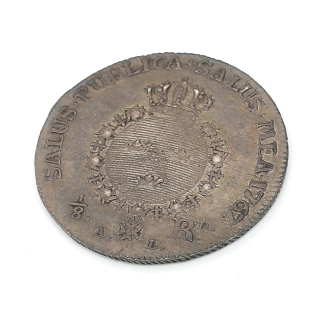 COIN, silver, Adolf Fredrik (1751-1771) 1/8 Riksdaler 1767, large image ...