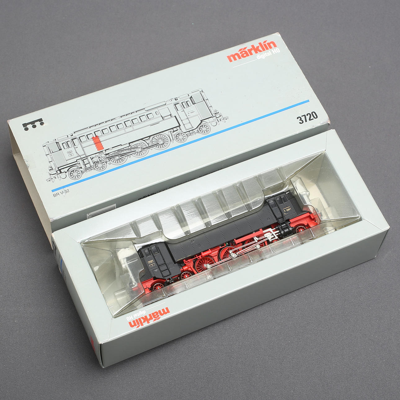 MÄRKLIN 3720 Diesel locomotive BR V 32, instructions, original box ...
