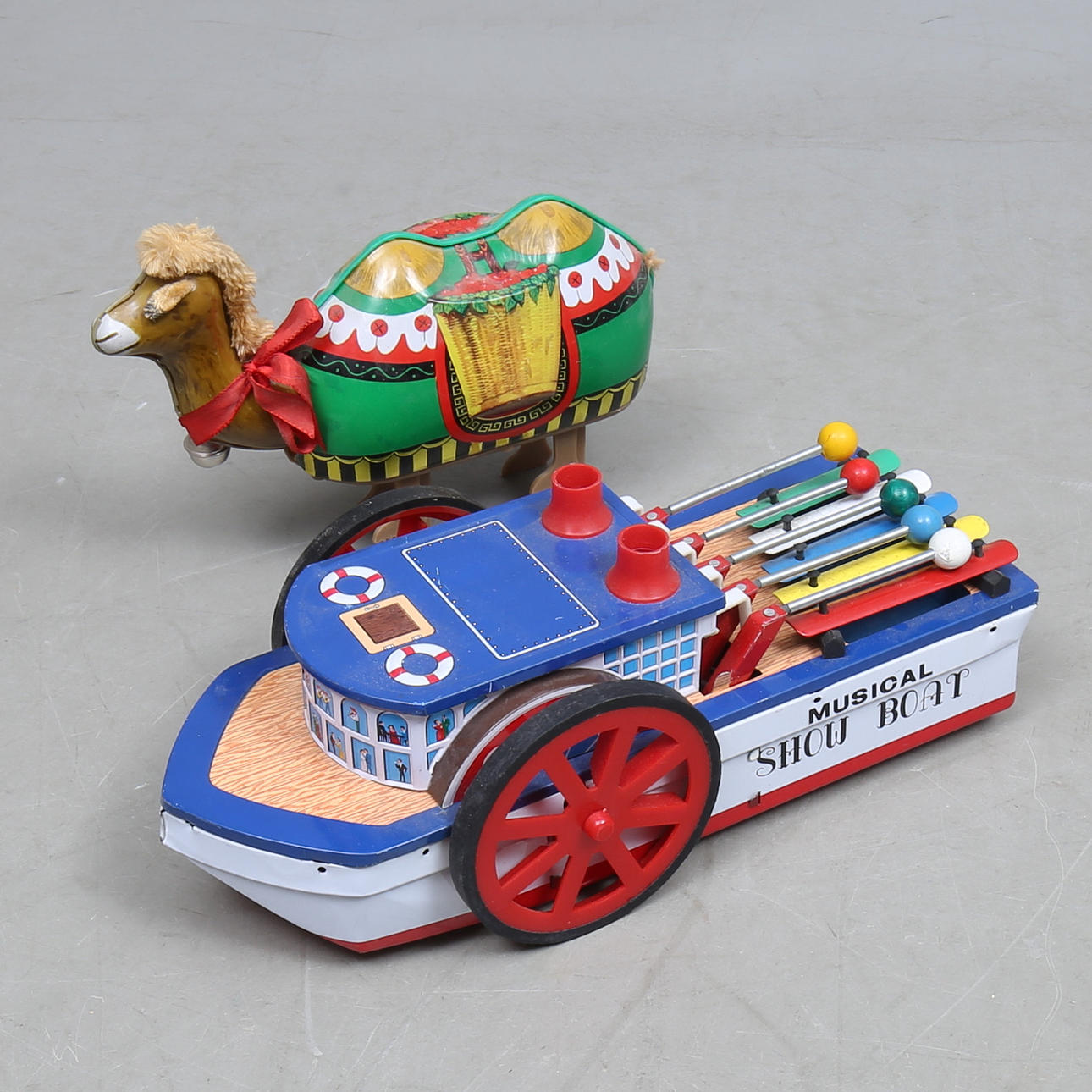TOYS, 3 pcs, battery operated, Camel, Boat and Dog, second half of the ...