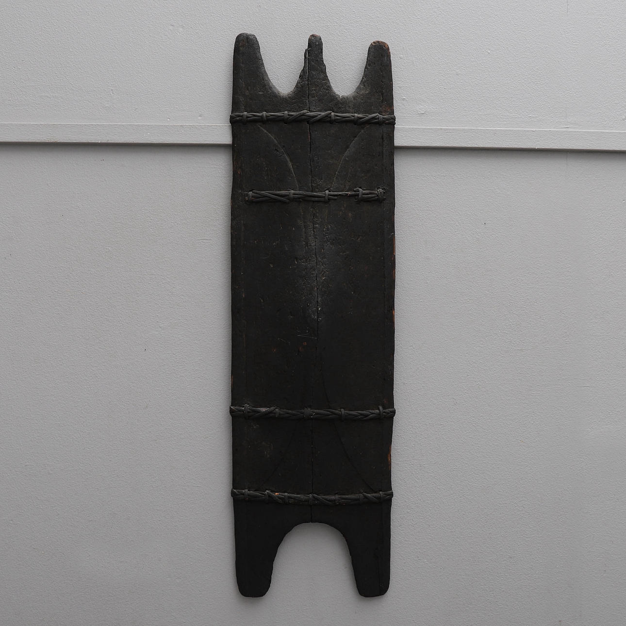 SHIELD, Ifugao, Philippines, carbonized wood and rattan, 20th century ...