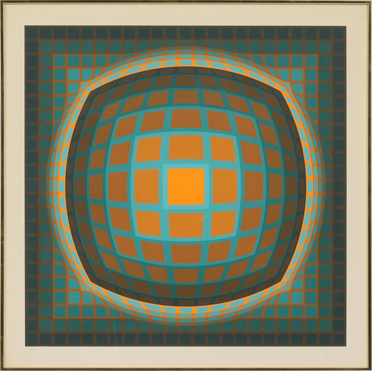 VICTOR VASARELY. Color serigraphy, signed and numbered 155/250. Art ...