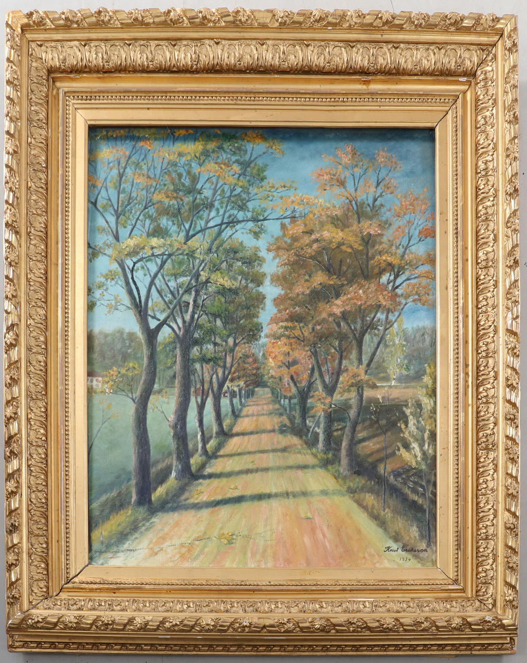 KNUT ERIKSSON. Öl auf Leinwand, "Djulö allé", signiert und datiert ...