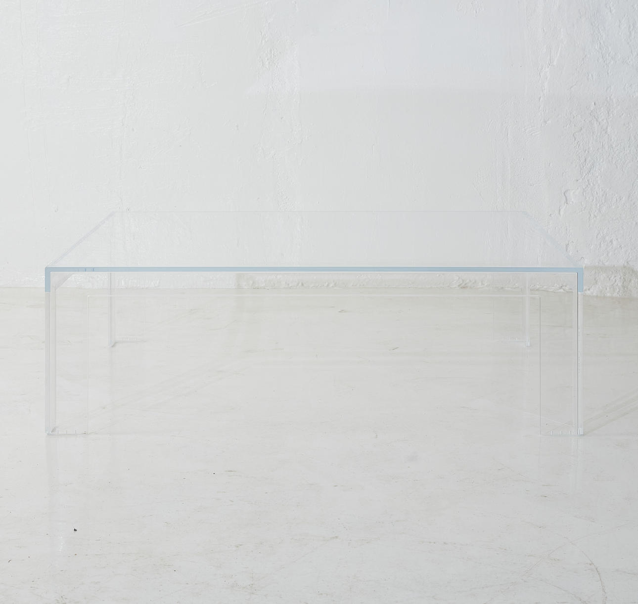 TOKUJIN YOSHIOKA, "Invisible", coffee table, molded acrylic plastic ...