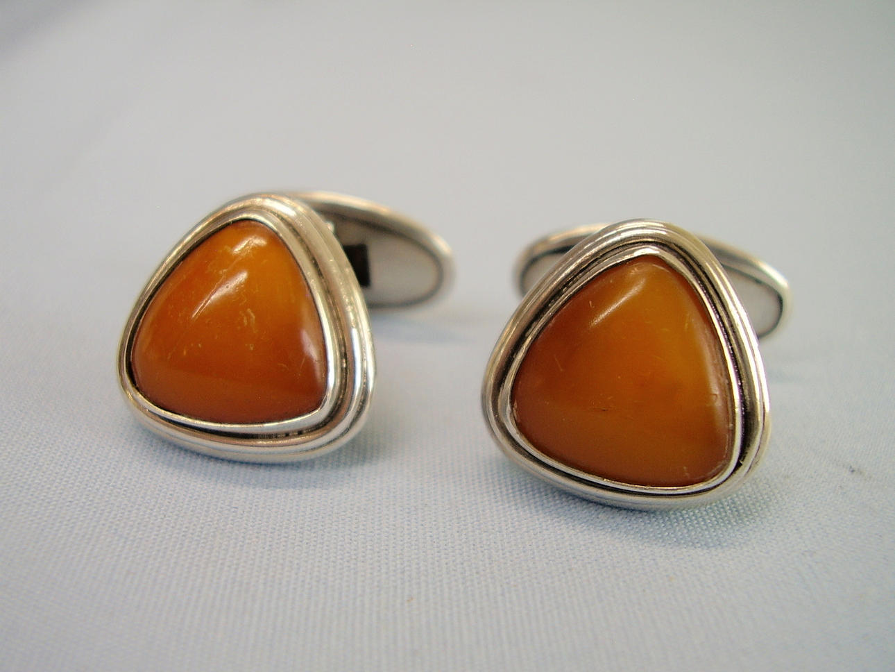 BÄRNSTEN MANSCHETTKNAPPAR SILVER 835 FISCHLAND. Smycken & Ädelstenar ...