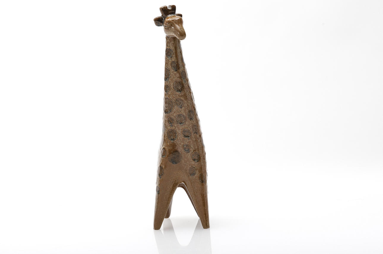 LISA LARSON. Figurine, giraffe, from "Stora Zoo", glazed stoneware ...