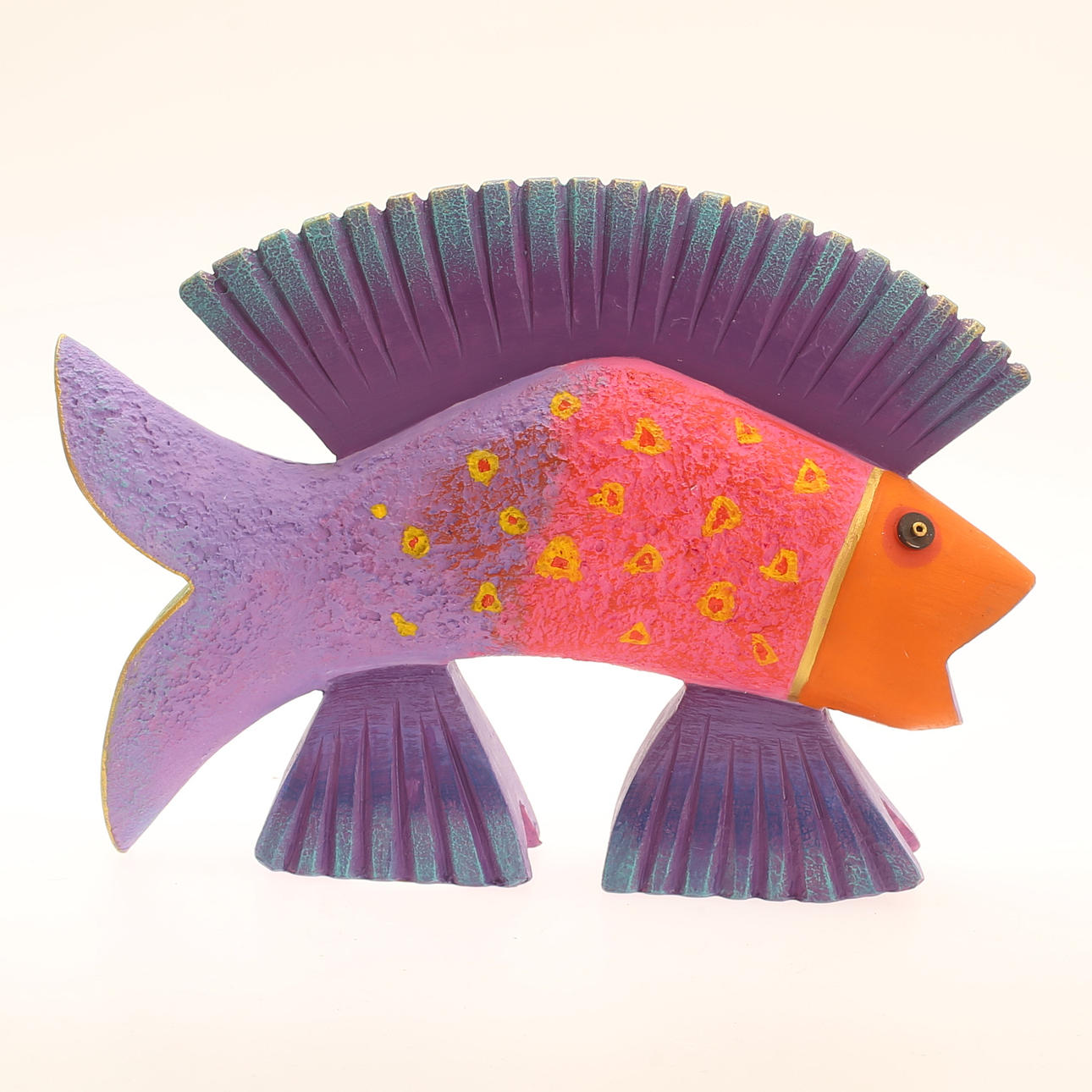 LAUREL BURCH. Skulptur, "Folkloric Fish-Large", signerad. Konst ...