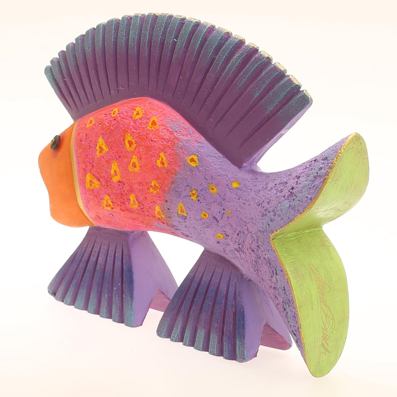 LAUREL BURCH. Skulptur, "Folkloric Fish-Large", signerad. Konst ...
