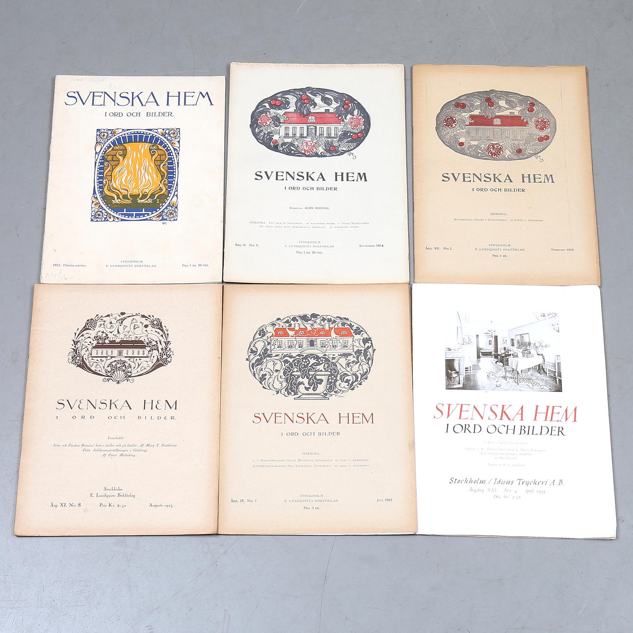 TIDSKRIFTER, ca 145 st, "Svenska Hem i ord och bilder, 1913-1935 ...