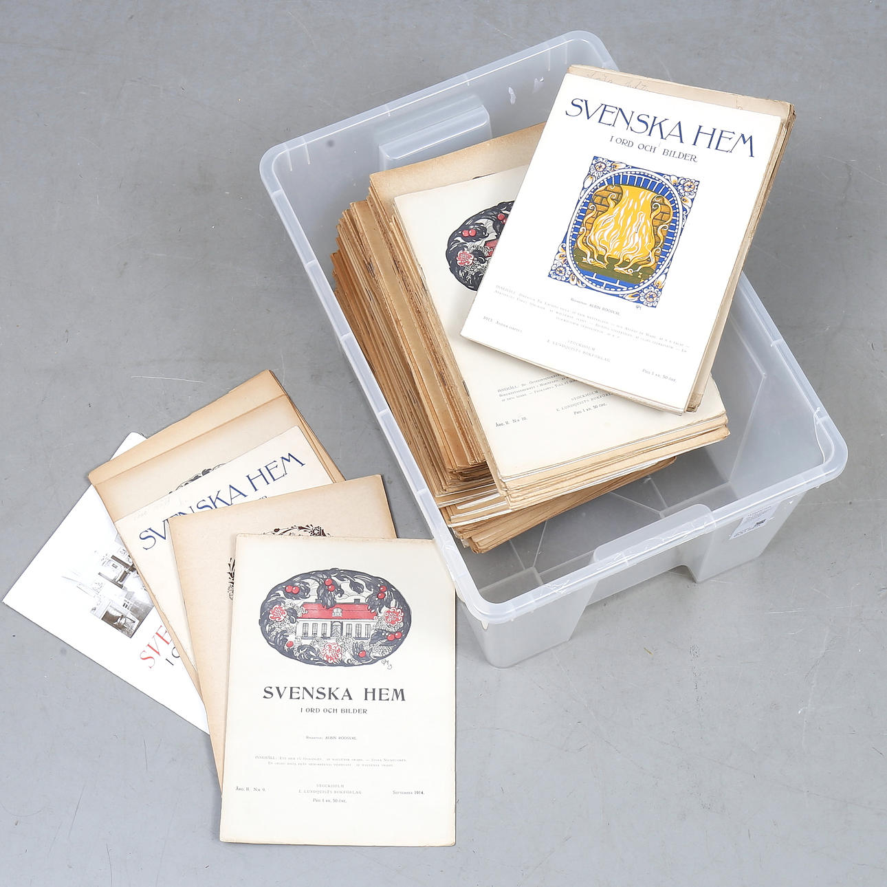 TIDSKRIFTER, ca 145 st, "Svenska Hem i ord och bilder, 1913-1935 ...