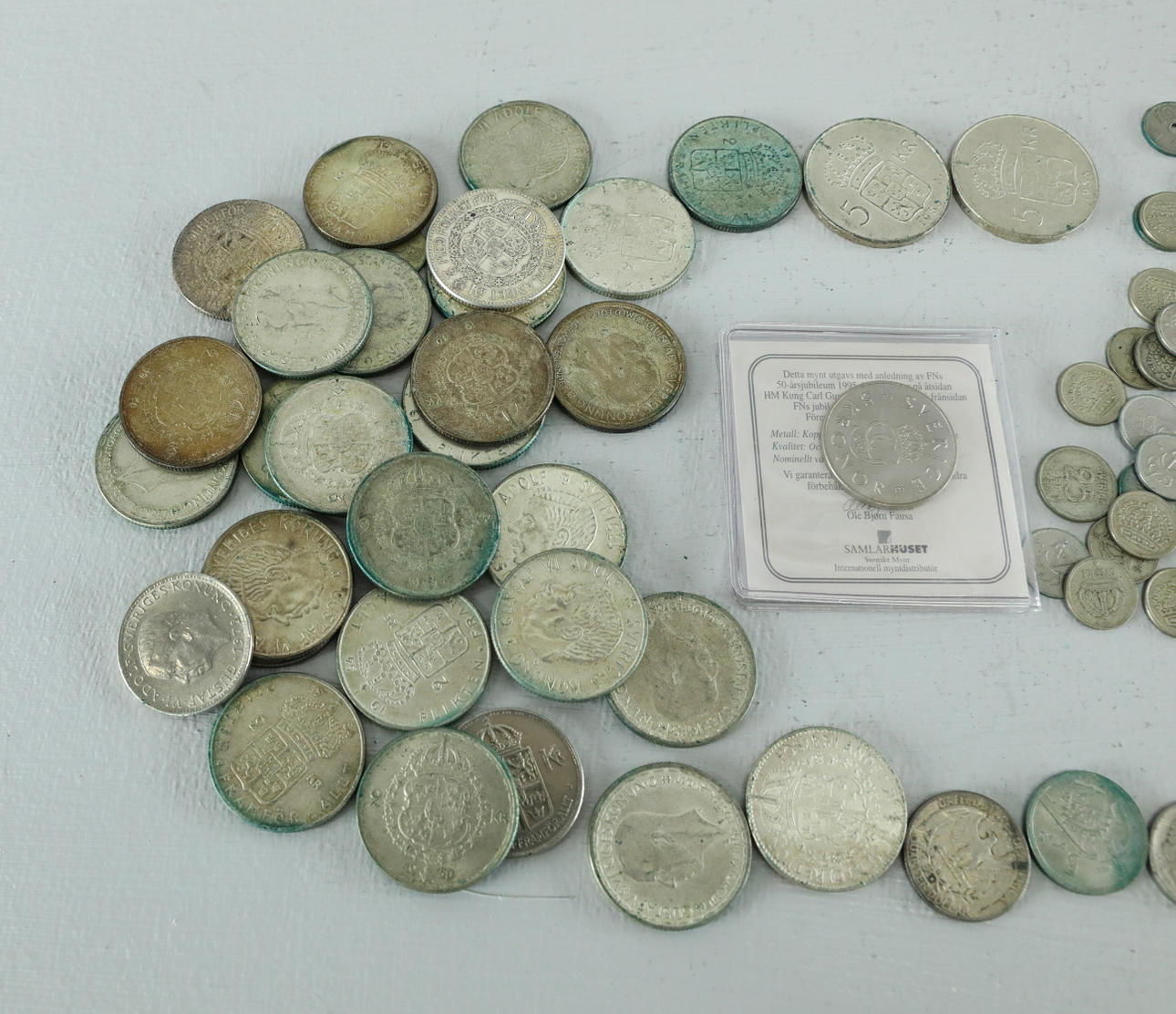 MYNT, 2kr, 5kr, 25 öre, 10 öre m.m. Mynt, Medaljer & Frimärken - Mynt ...
