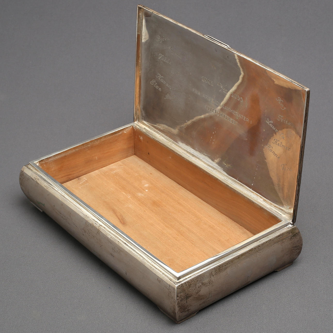 CIGARRSKRIN, silver, kontrollant Johannes Siggaard, Köpenhamn, Danmark ...