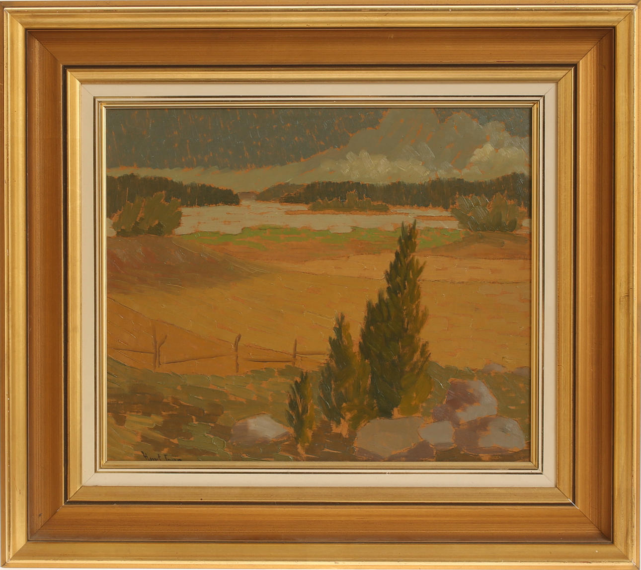 KNUT IRWE. Olja på pannå, signerad. Konst - Måleri - Auctionet