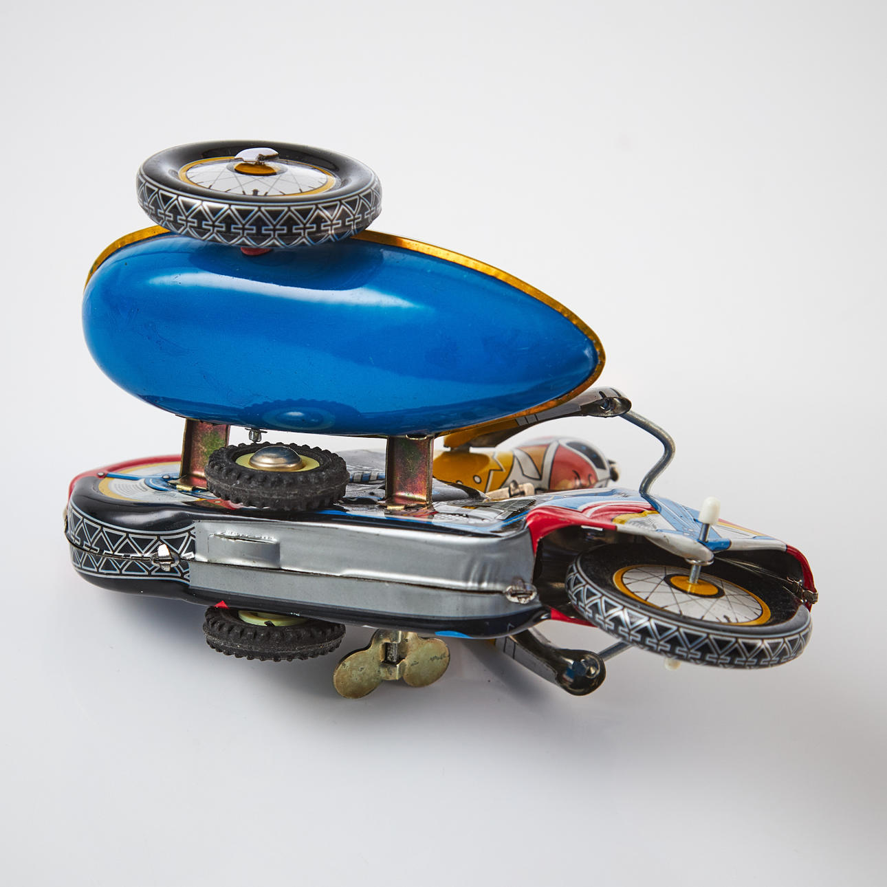 LEKSAKER, 2 st, Ichiko, Plymouth polisbil i plåt, Highway Patrol ...