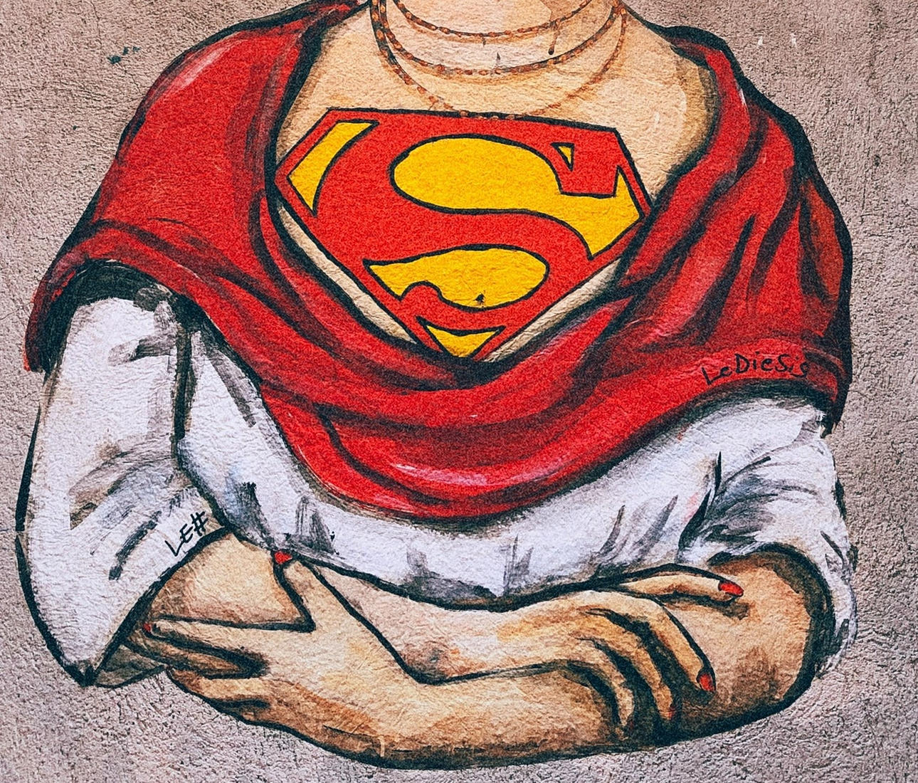 - Kunstdruck-Fotografie - 'FRIDA KAHLO - STREET ART', Superman 2020, ca ...