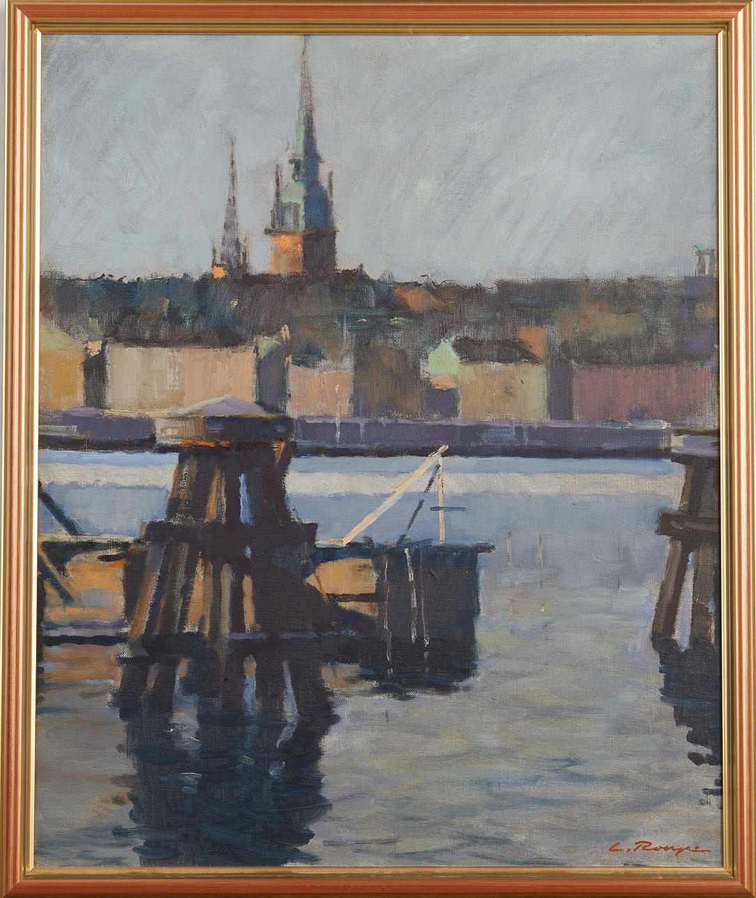 LENNART ROUPE (1918-2014): "Strömmen mot G:a stan", signerad L. Roupe ...