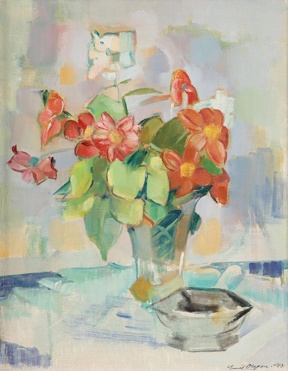 EMIL OLSSON. oljemålning. Konst - Måleri - Auctionet