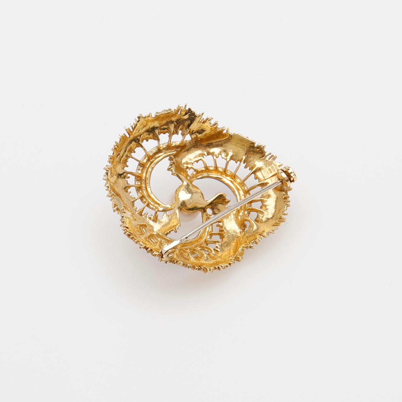 BROSCH MED PÄRLA OCH EMALJ. Smycken & Ädelstenar - Broscher & Hängen ...