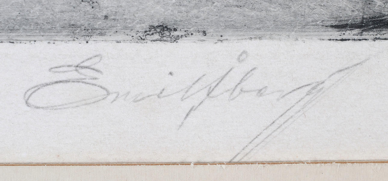 EMIL ÅBERG. "Lappar som rådslår", etsning, signerad. Konst - Grafik ...