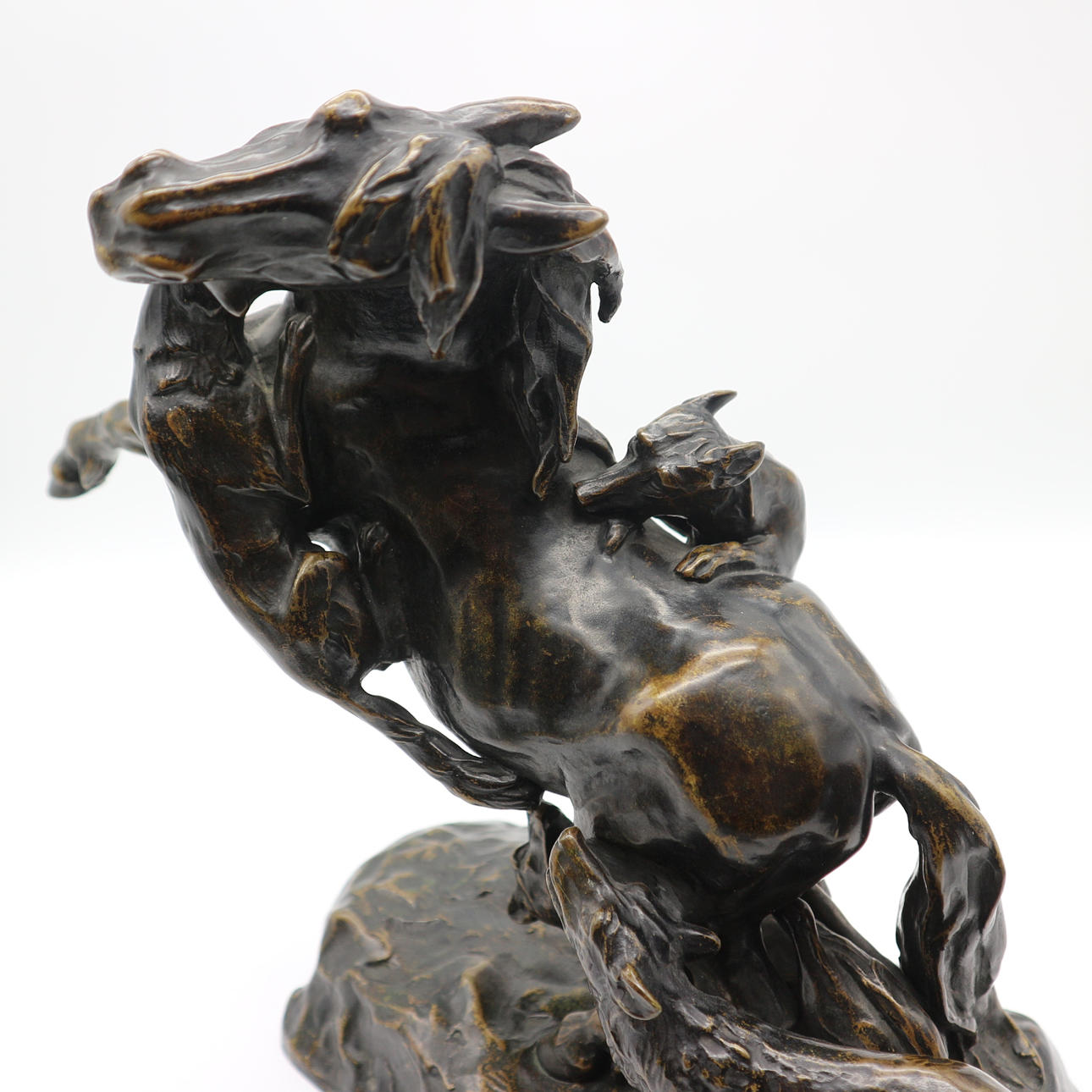 FRIEDRICH GORNIK (1877 - 1943). BRONZE SCULPTURE "GALLOPING HORSE WITH ...