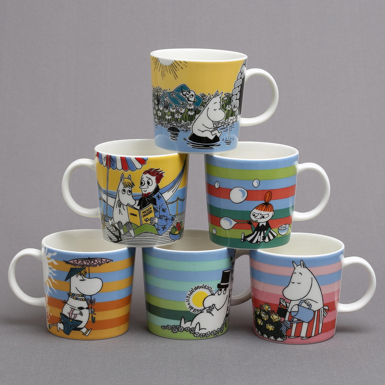 MUMINMUGGAR, 6 st, porslin, Moomin Characters, Arabia, Finland, Säsong ...