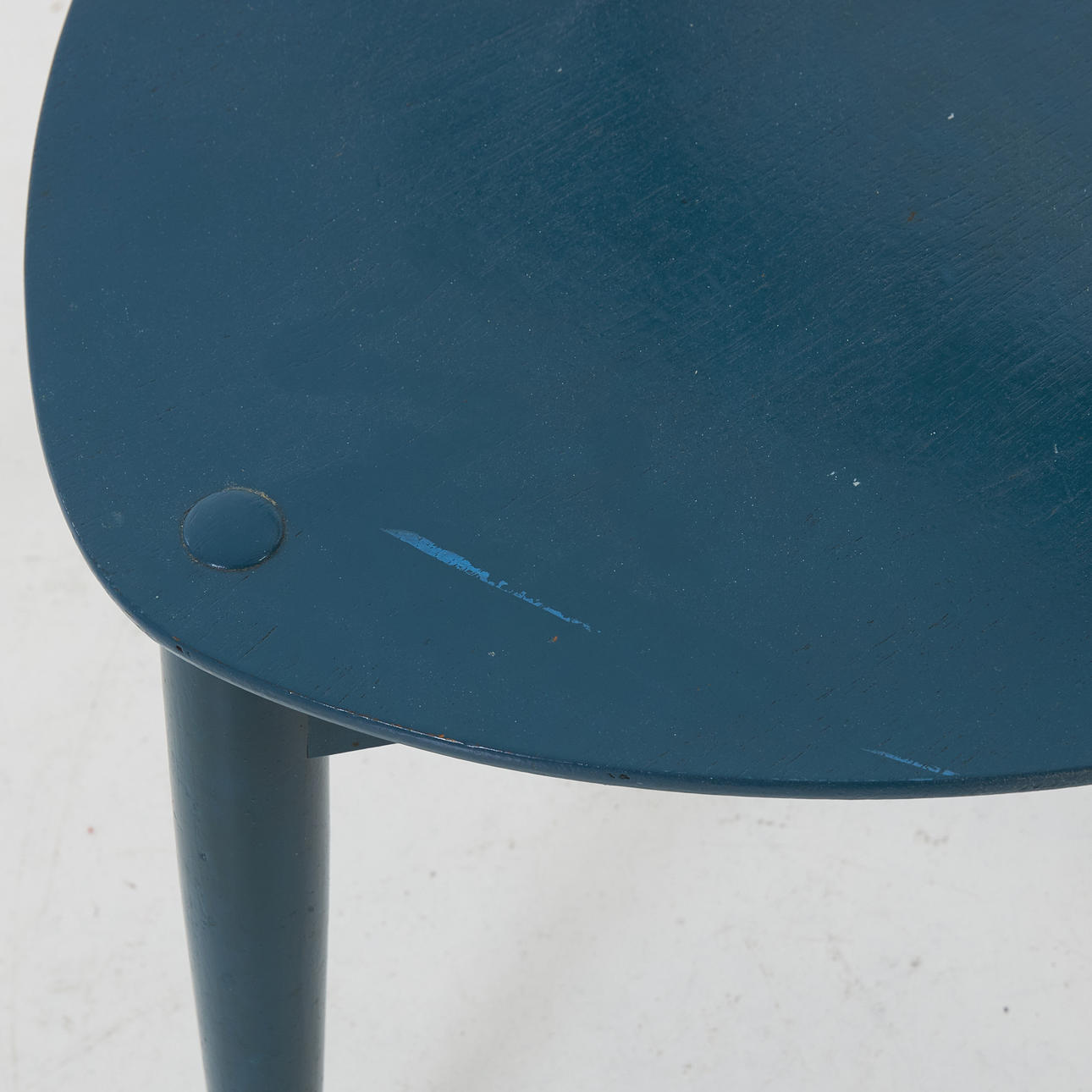 HANS J WEGNER. "Hjertestolen", 1950'erne, stol, Fritz Hansen, malet blå ...