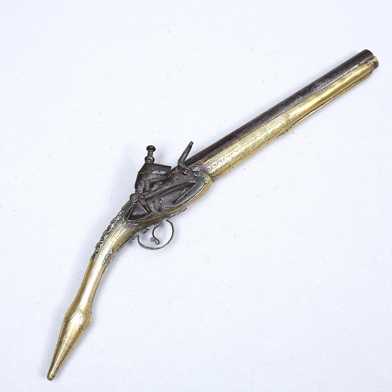 PISTOLA COLA DE RATA con cerradura de miquelet, Balcanes, probablemente ...