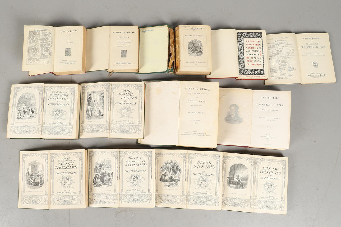 MÄNGD KLASSISK LITTERATUR INKLUSIVE DICKENS OCH SHAKESPEARE. Böcker ...