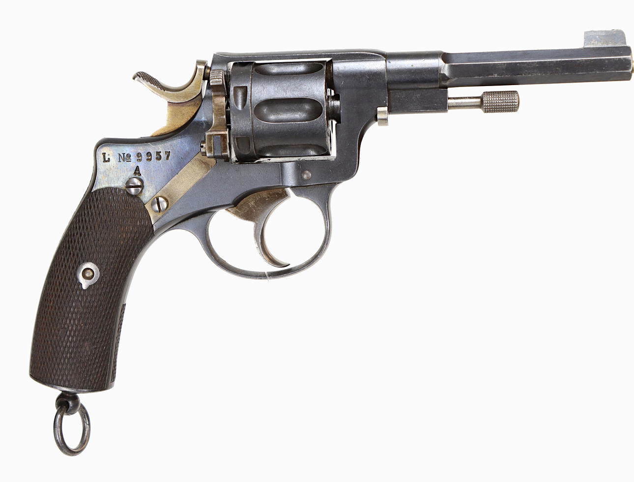 REVOLVER, Double Action, made by Husqvarna, model 1887, caliber 7.5 mm ...