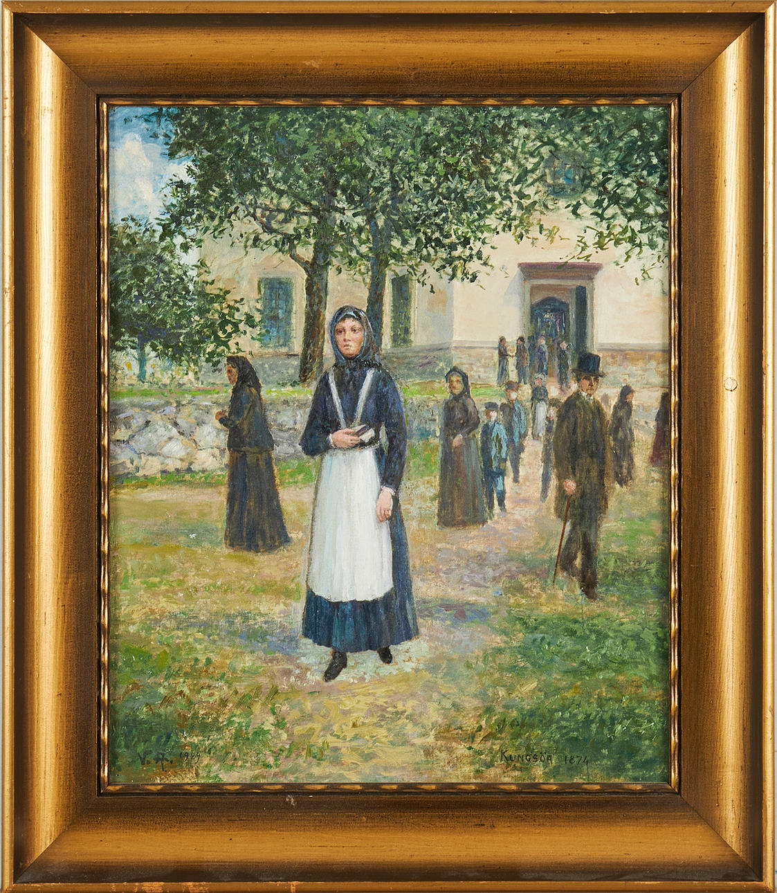 VICKE ANDRÈN (1856-1930), "Efter konfirmationen - Kungsör 1874 ...