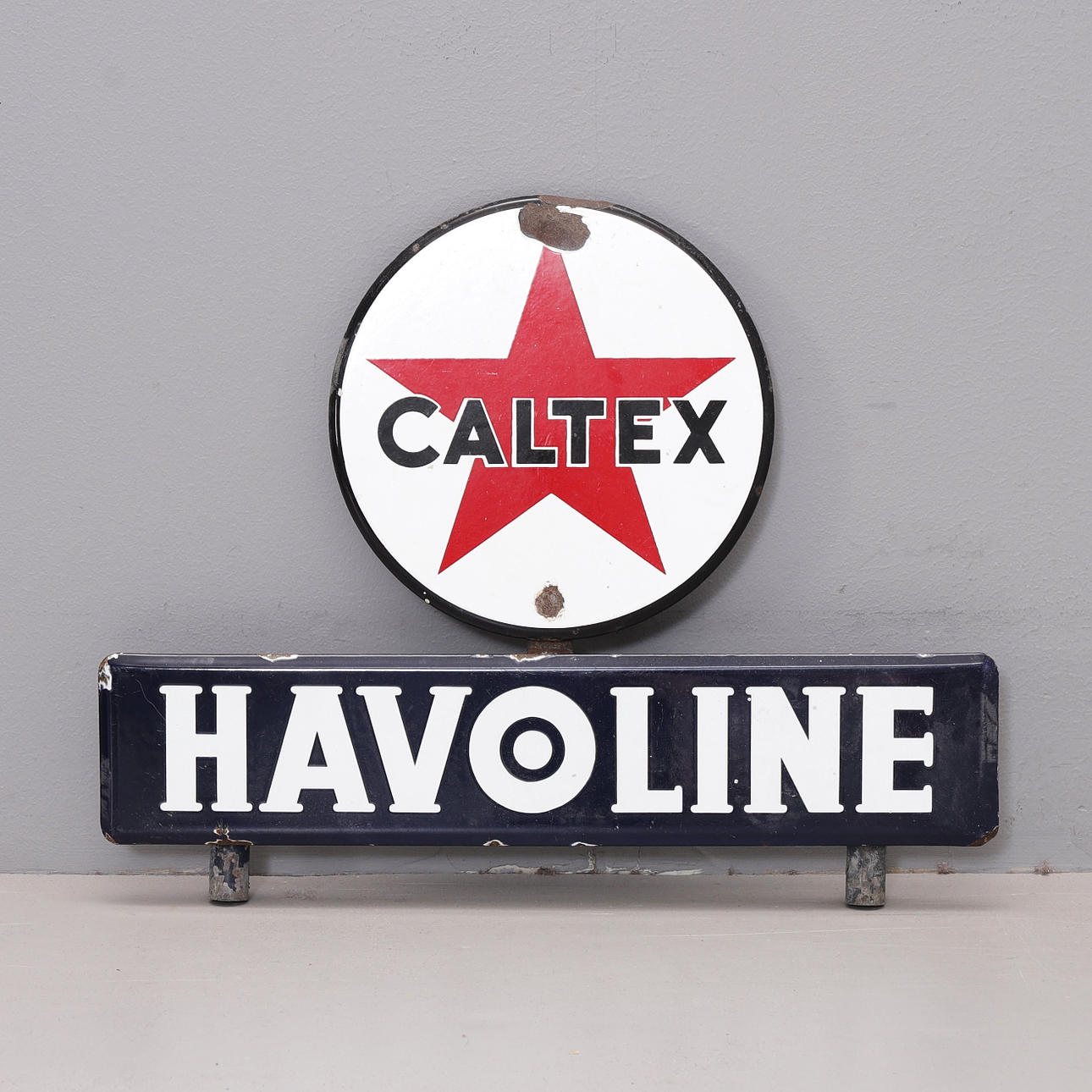 EMALJSKYLT, Caltex Havoline, 1950/60-tal. Övrigt - Övrigt - Auctionet