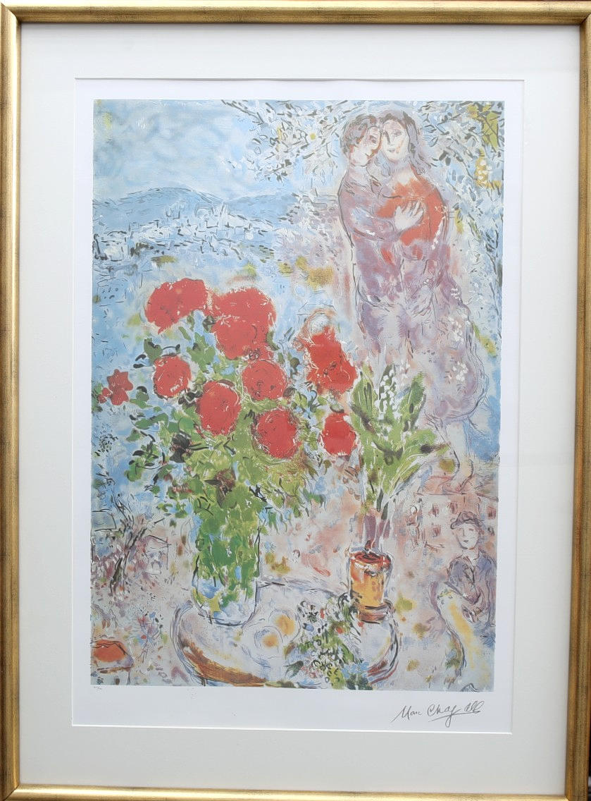 MARC CHAGALL. After, Graphic sheet, numbered 300/500, printed signature ...