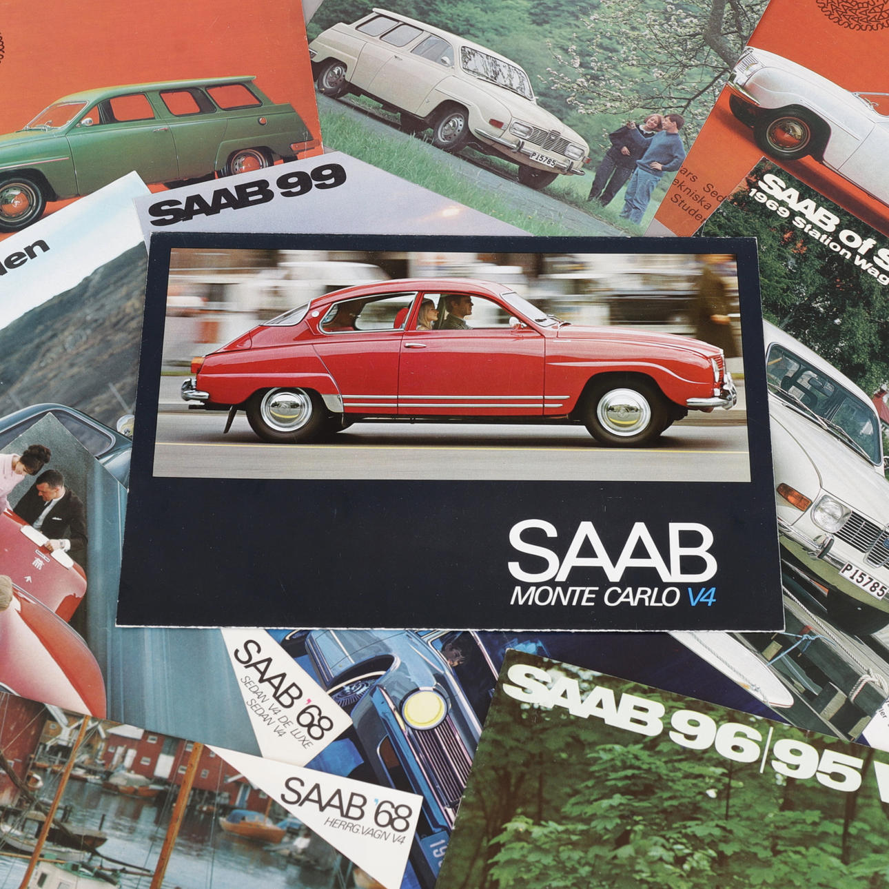 SAAB, bilbroschyrer, 1960-tal. Böcker, Kartor & Handskrifter - Övrigt ...
