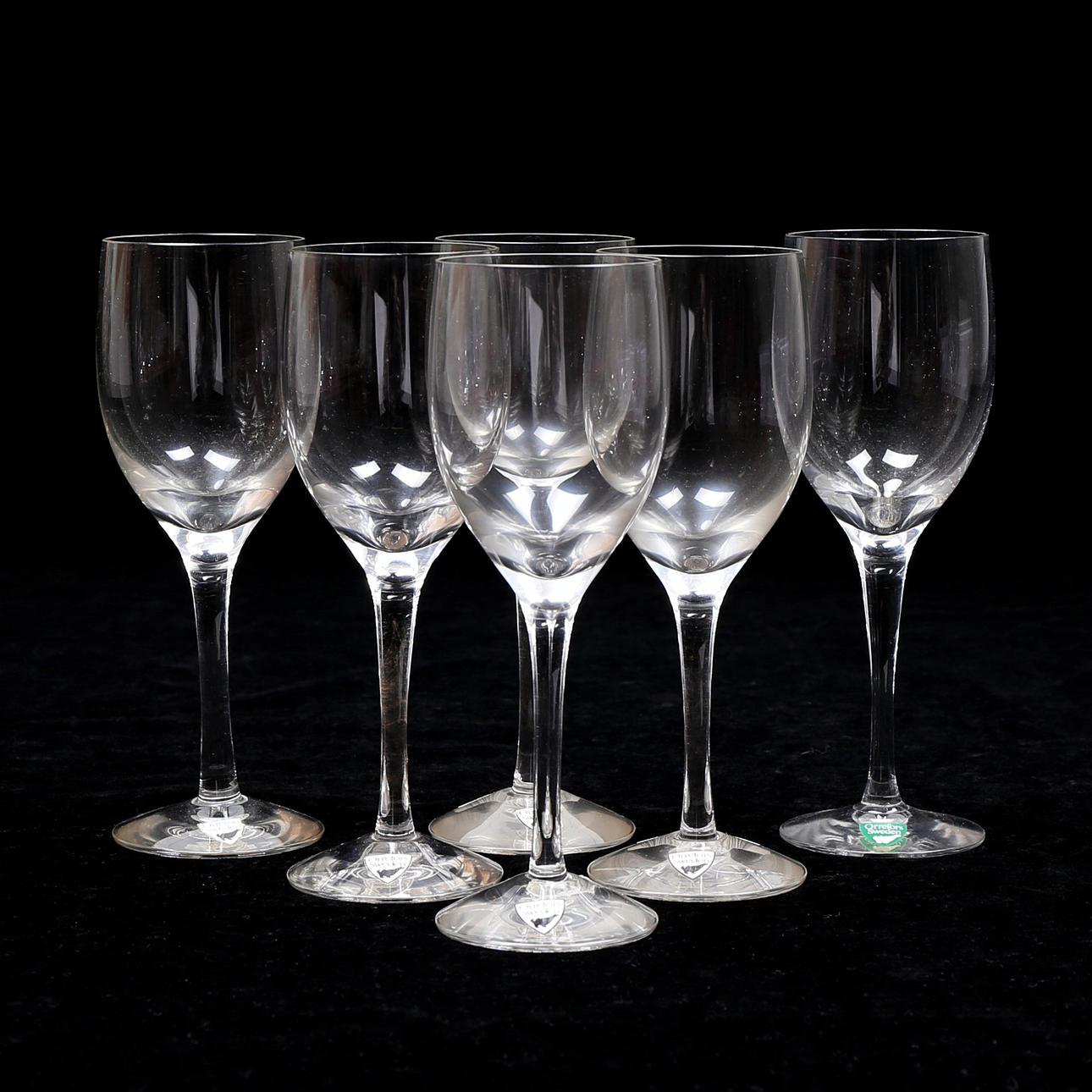 NILS LANDBERG. Glasservis, 16 delar "Illusion", Orrefors. Glas ...