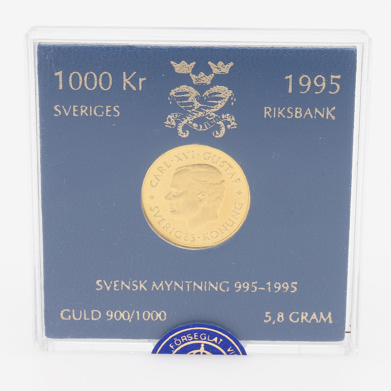 GULDMYNT, SVERIGE, 1000 KR 1995. Mynt, Medaljer & Frimärken - Mynt ...