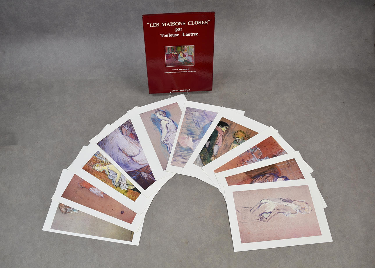 HENRI TOULOUSE-LAUTREC. Efter. Grafisk mapp "Les Maisons Closes", Musee ...