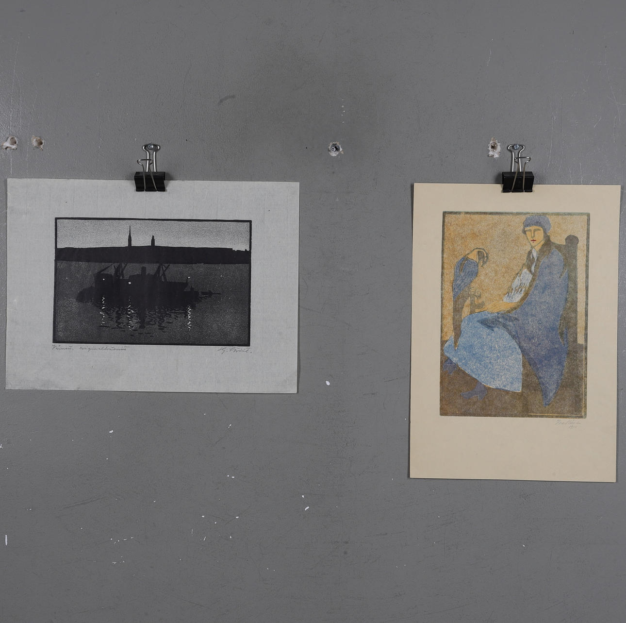 GRAFISKA BLAD, 6 st, bl a Axel Wallert, signerade. Konst - Grafik ...