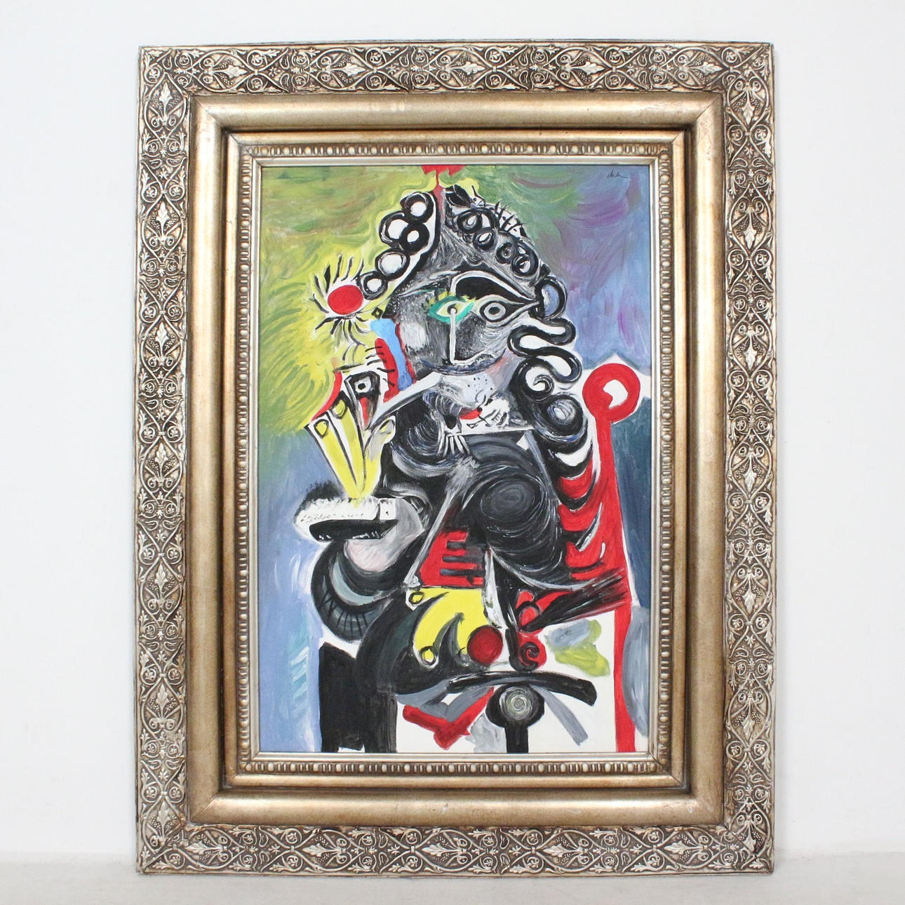 Unknown artist. 'Le Cavalier', acrylic on canvas, signed. Art ...