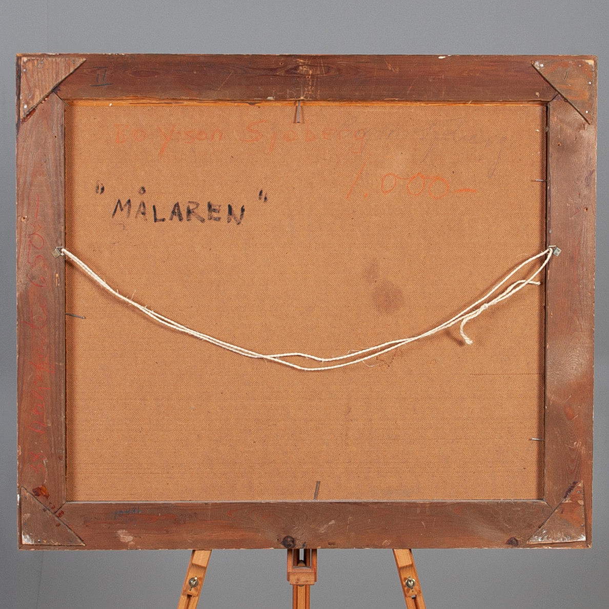 BO "BOYSON" SJÖBERG. Oil on Board, "The Painter", signed. Art ...