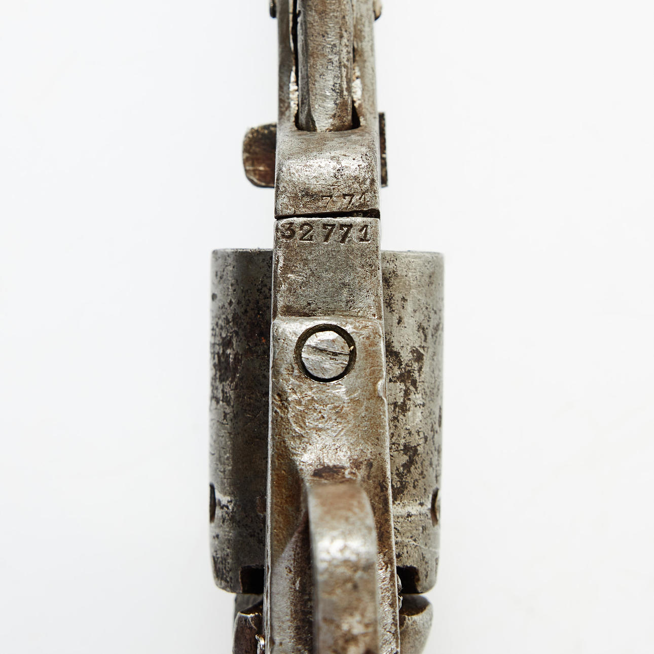 BLOCK LOCK REVOLVER, probably Belgian, circa mid 1800s, replica Colt ...