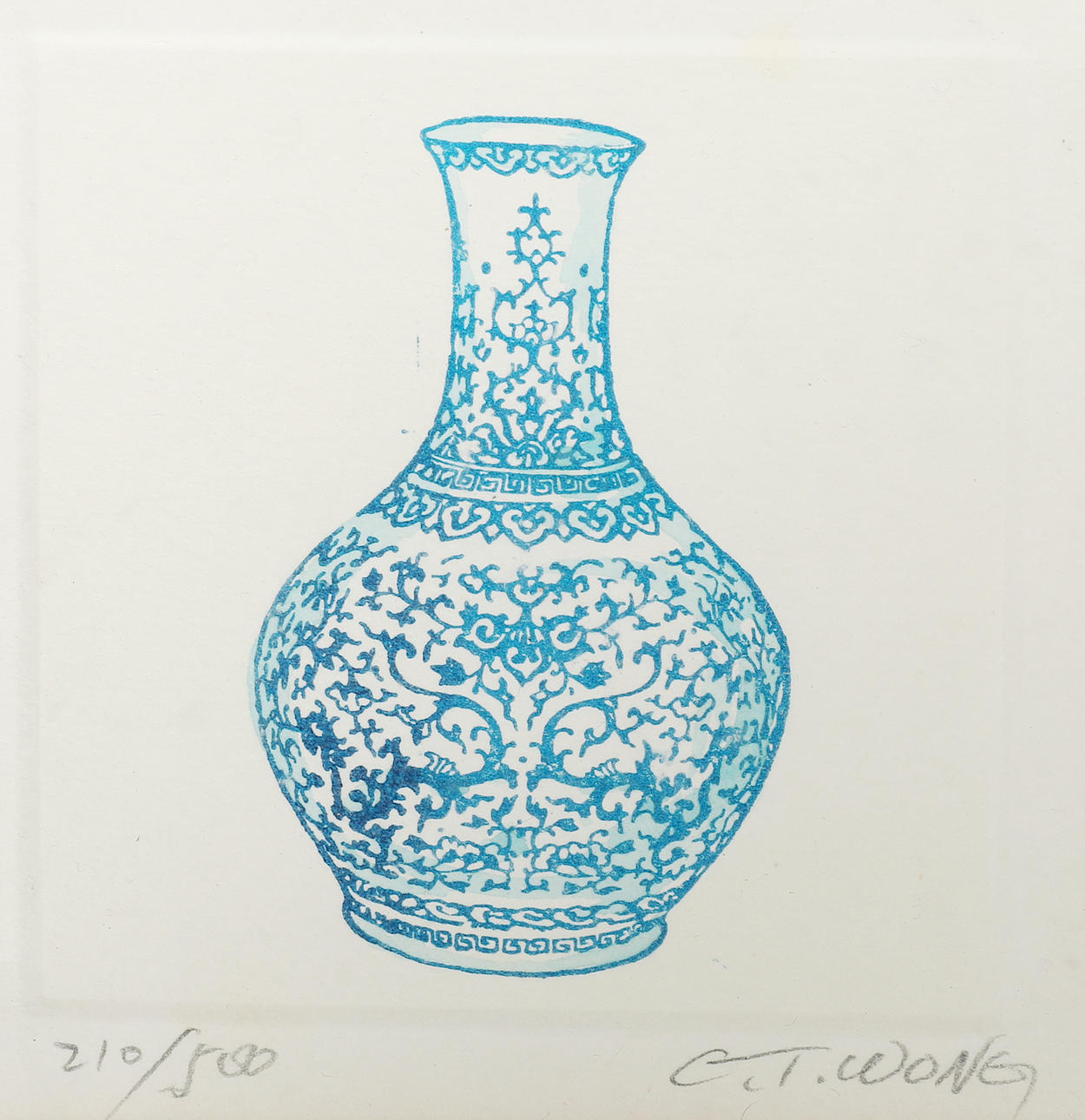 C.T. WONG, 20TH CENTURY CHINESE SCHOOL. FOUR LIMITED EDITION PRINTS OF ...