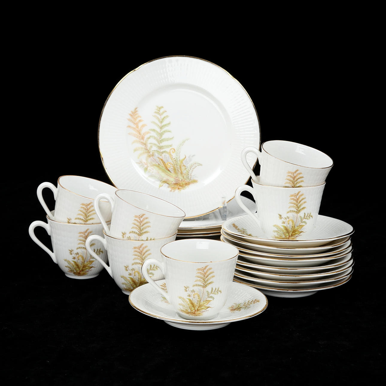 KAFFESERVIS, "Stensöta", 25 delar, Swedish grace, Rörstrand. Keramik ...