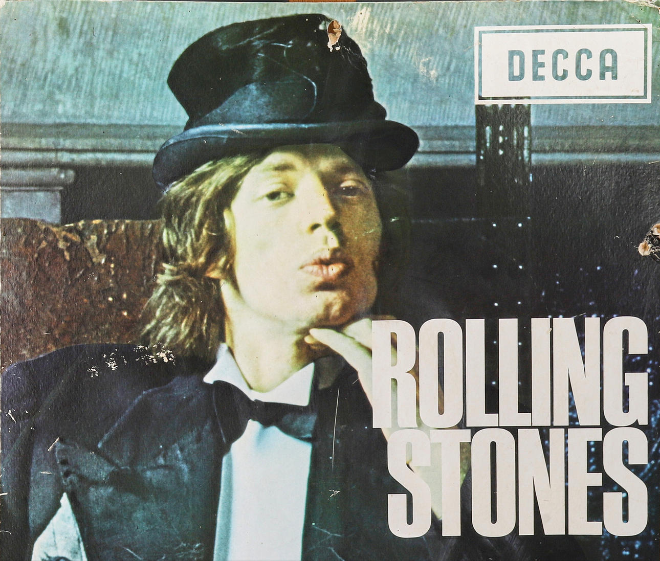 THE ROLLING STONES, MICK JAGGER, advertising sign DECCA, original ...