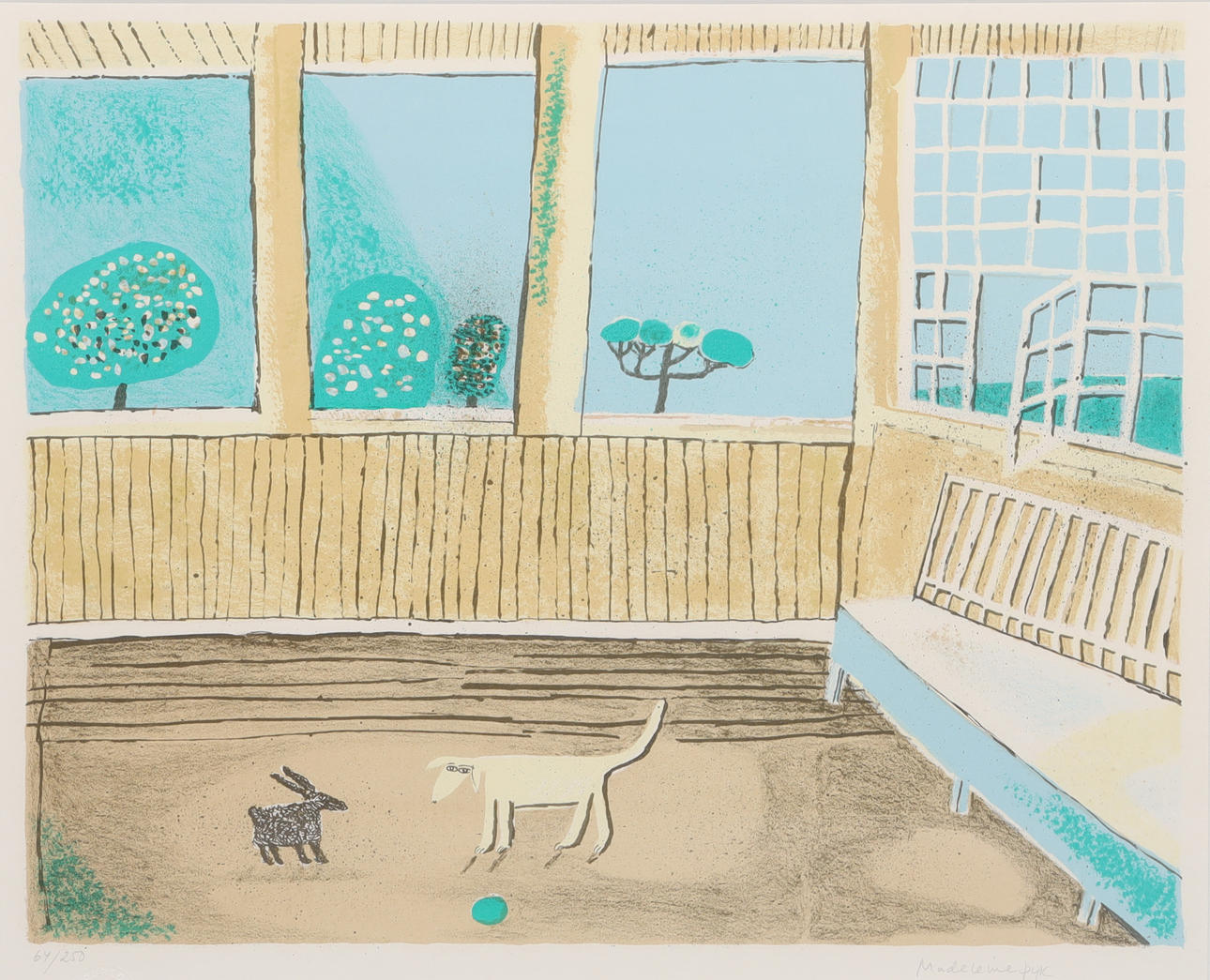 MADELEINE PYK. Litografi. Konst - Grafik - Auctionet